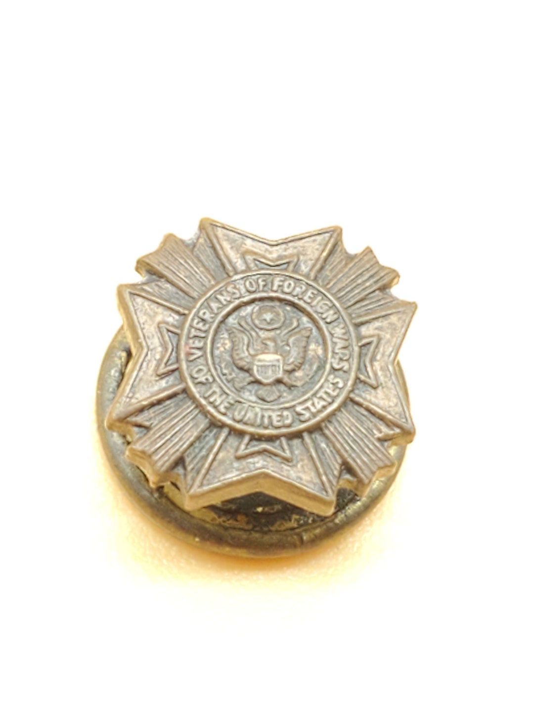 Vintage VFW Bronze Tone Screw Back Pin - Etsy