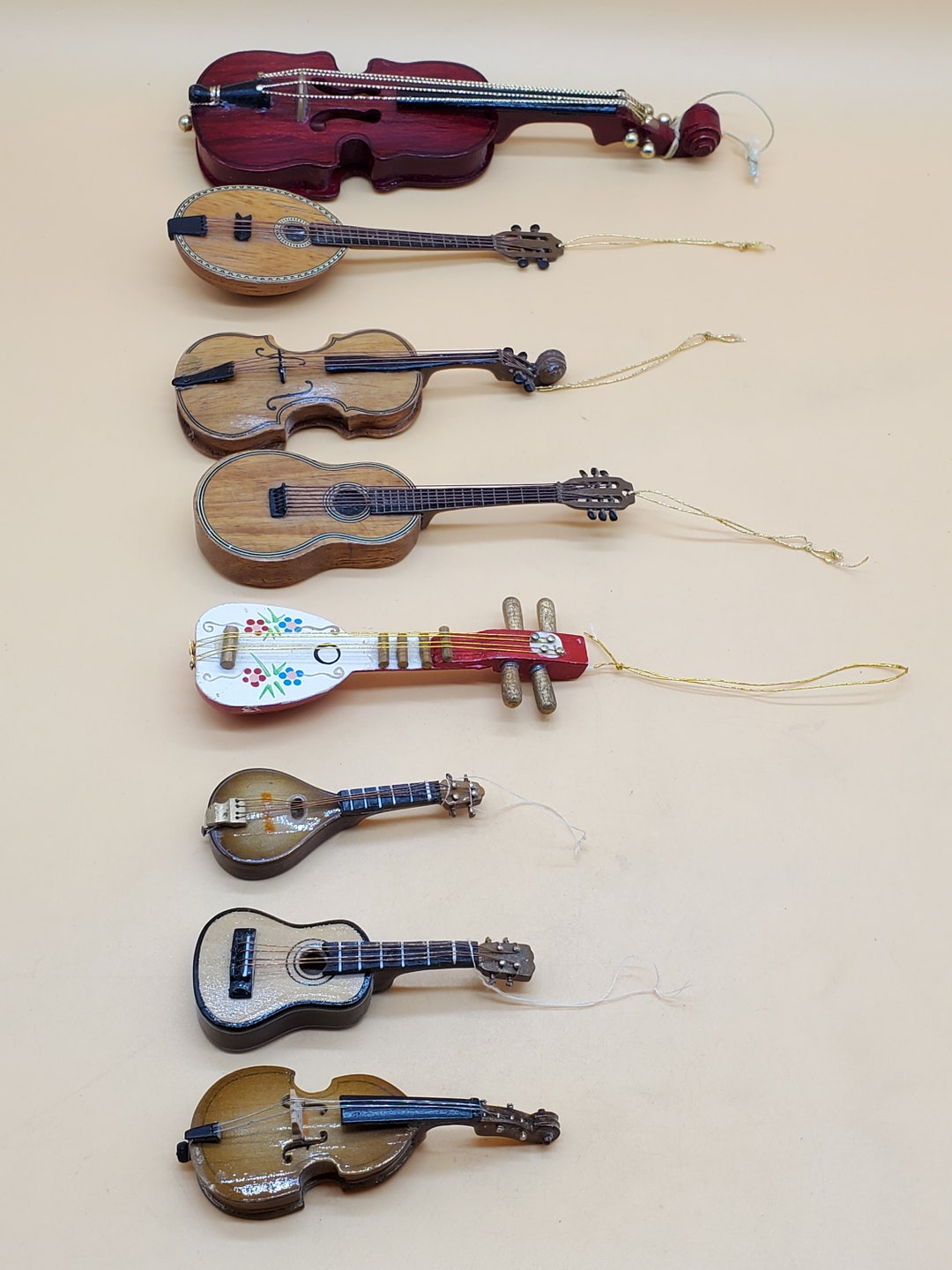 Vintage Mini Guitar Ornament, Select Styles - Etsy