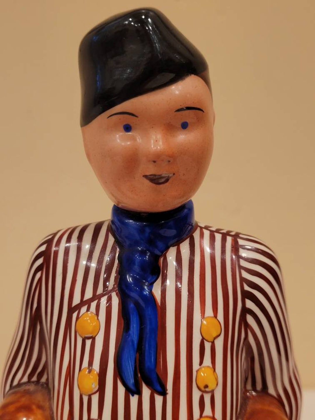 Vintage BOLS Painted Ceramic Dutch Boy Style Decanter - Etsy