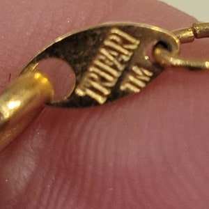 Vintage Trifari TM Faux Pearl Gold Tone Filigree Link Double Strand ...