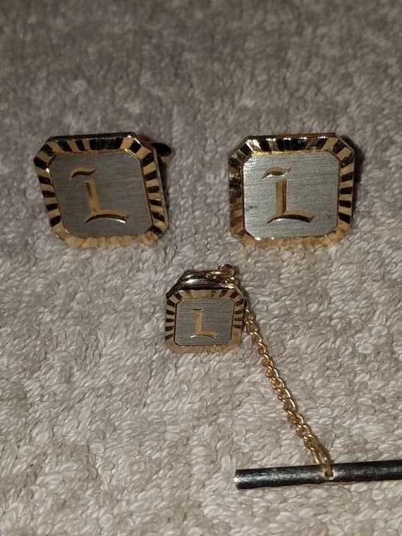 Vintage monogram cufflinks - Gem