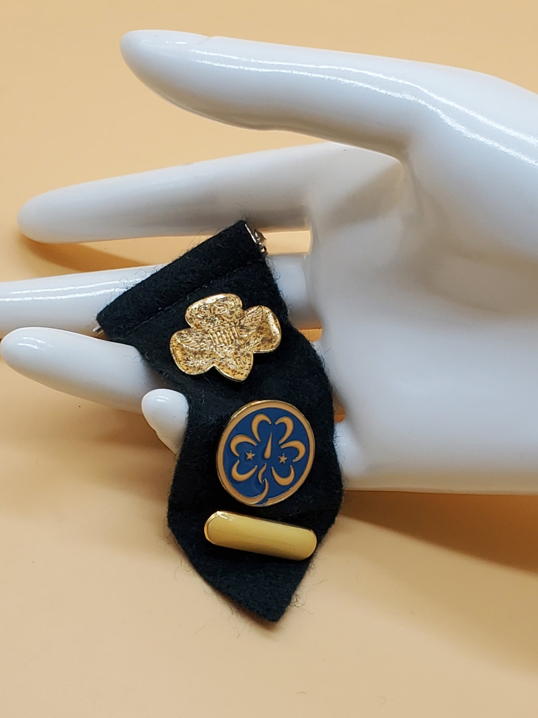 Vintage Girl Scouts Felt Pin With Award Pins - Etsy
