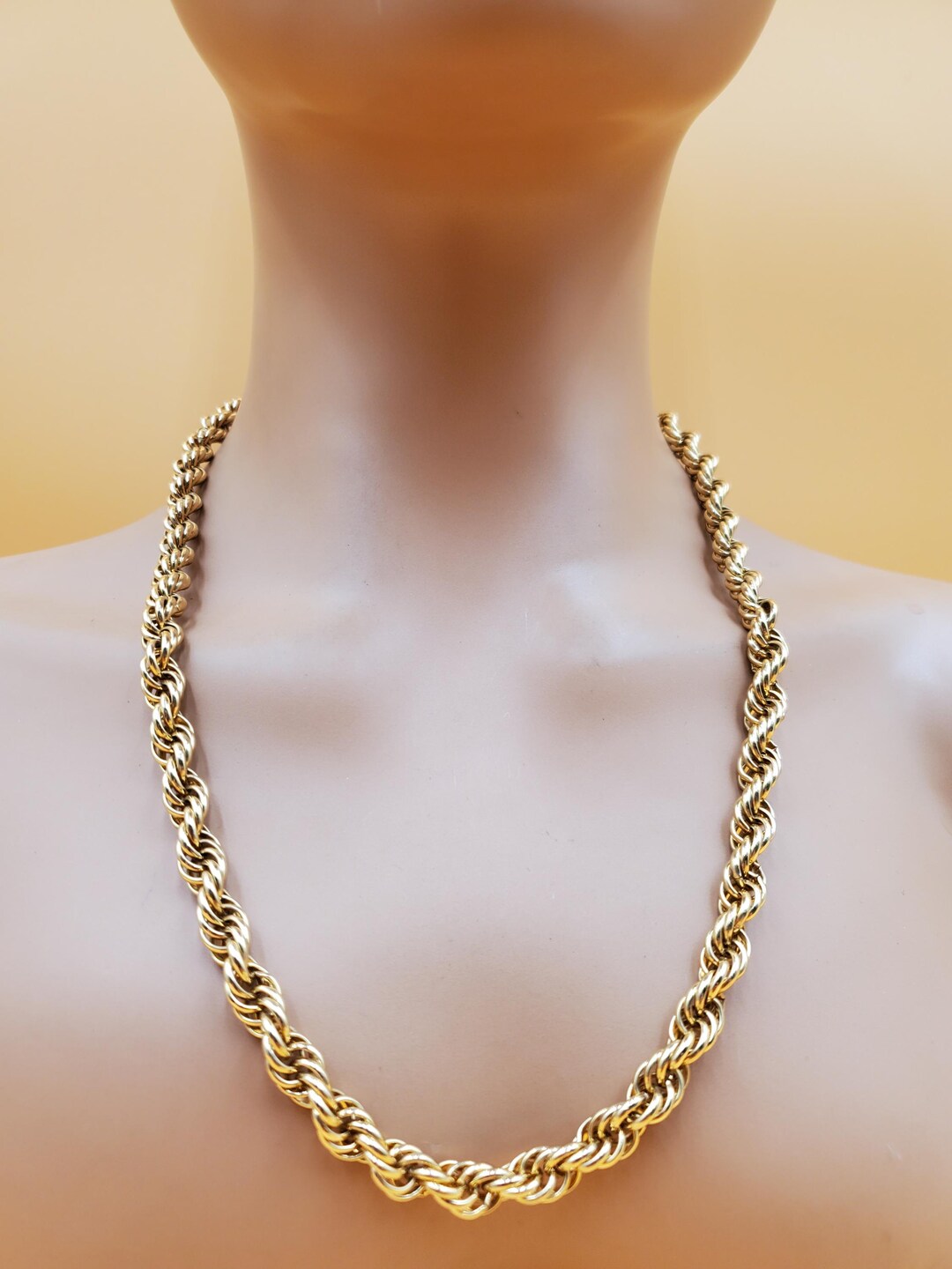 Vintage Romanza Italy Gold Plated Roll Chain Necklace - Etsy