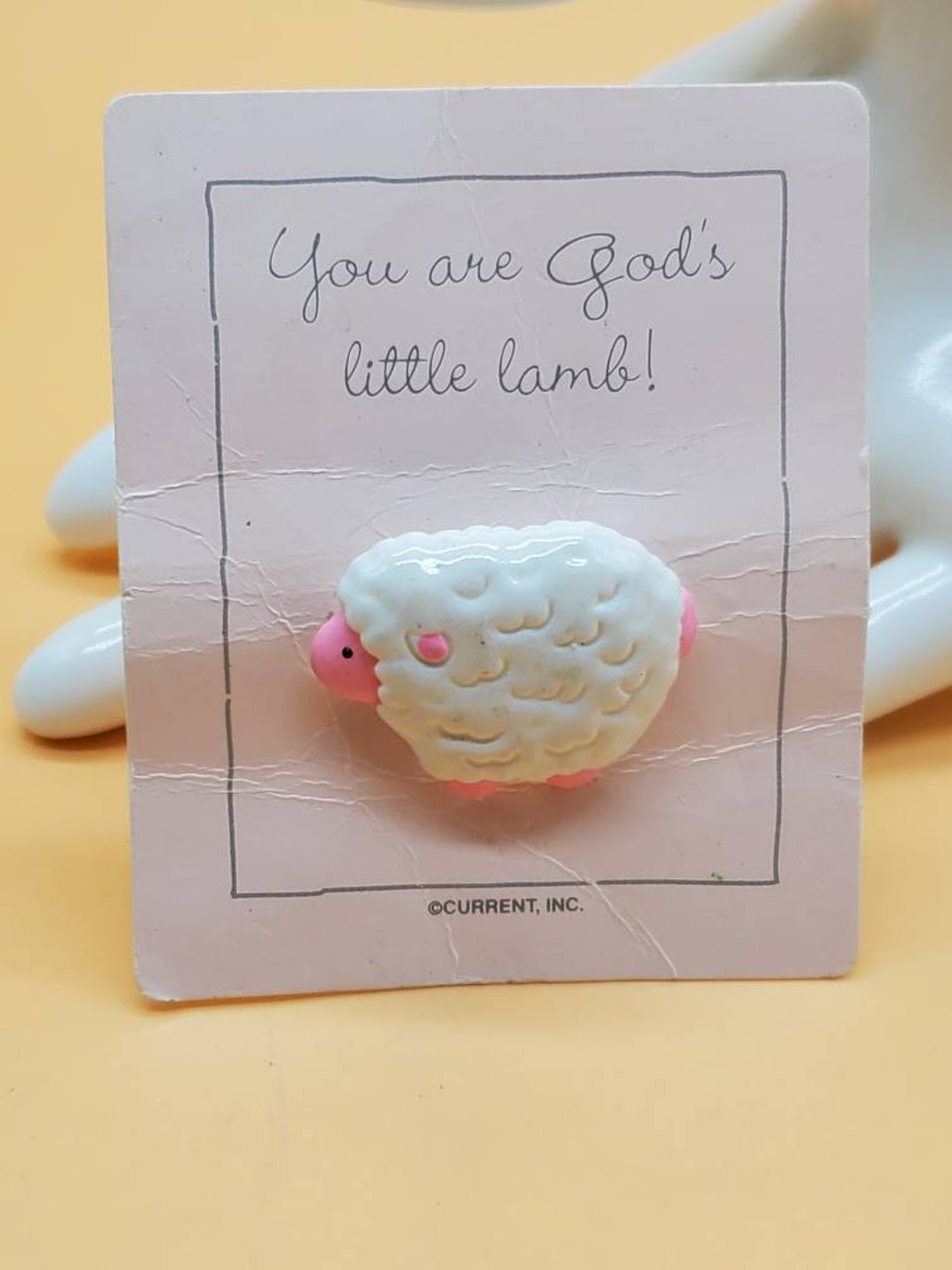 Vintage You Are God's Little Lamb Pin - Etsy