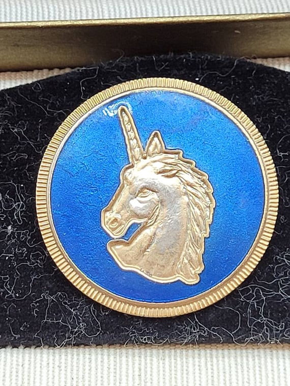 Vintage Unicorn Enamel Pin Gem