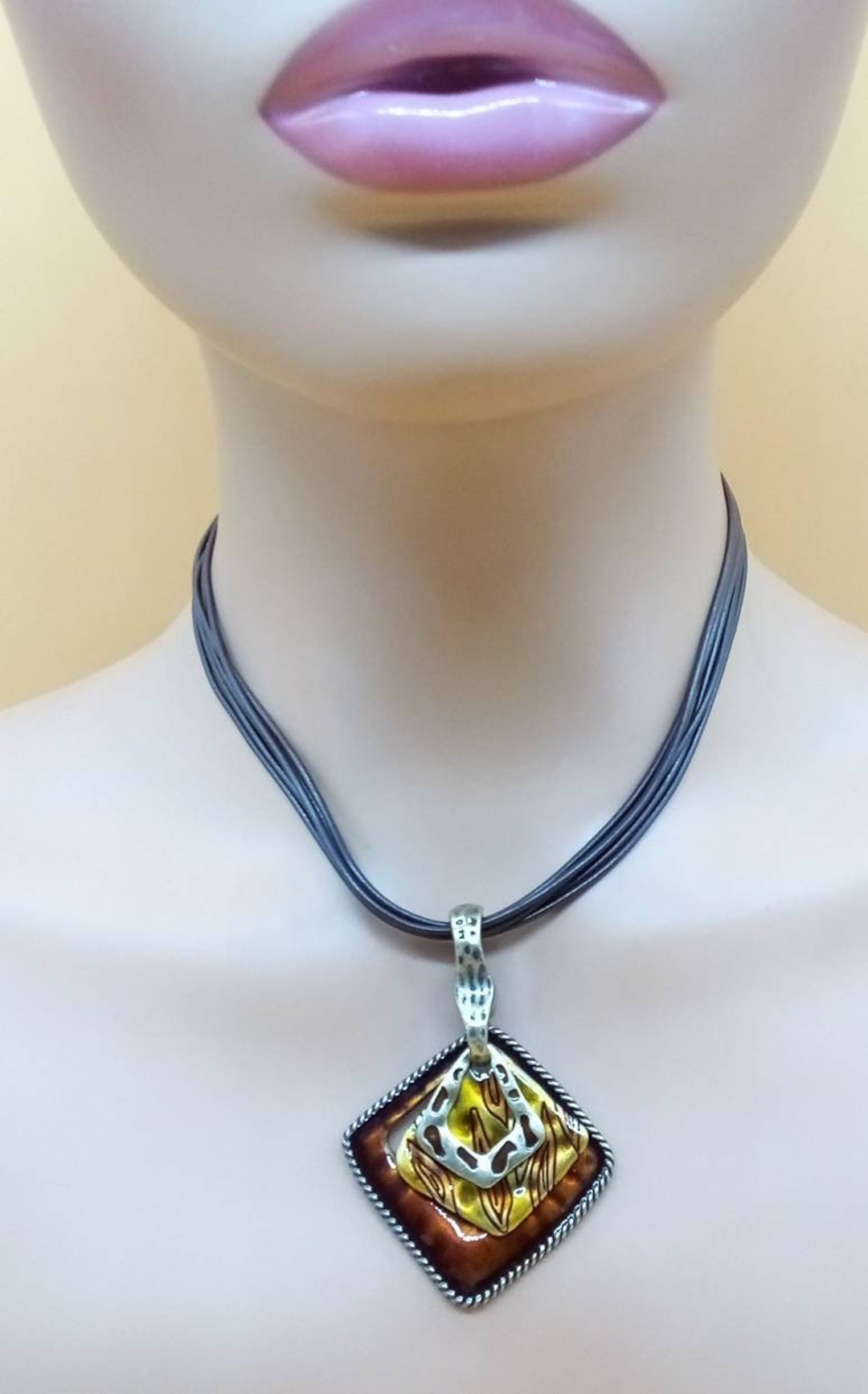 Enamel Safari Pendant Necklace - Etsy