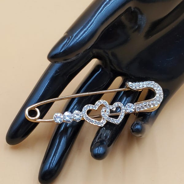 Heart Safety Pin - Etsy