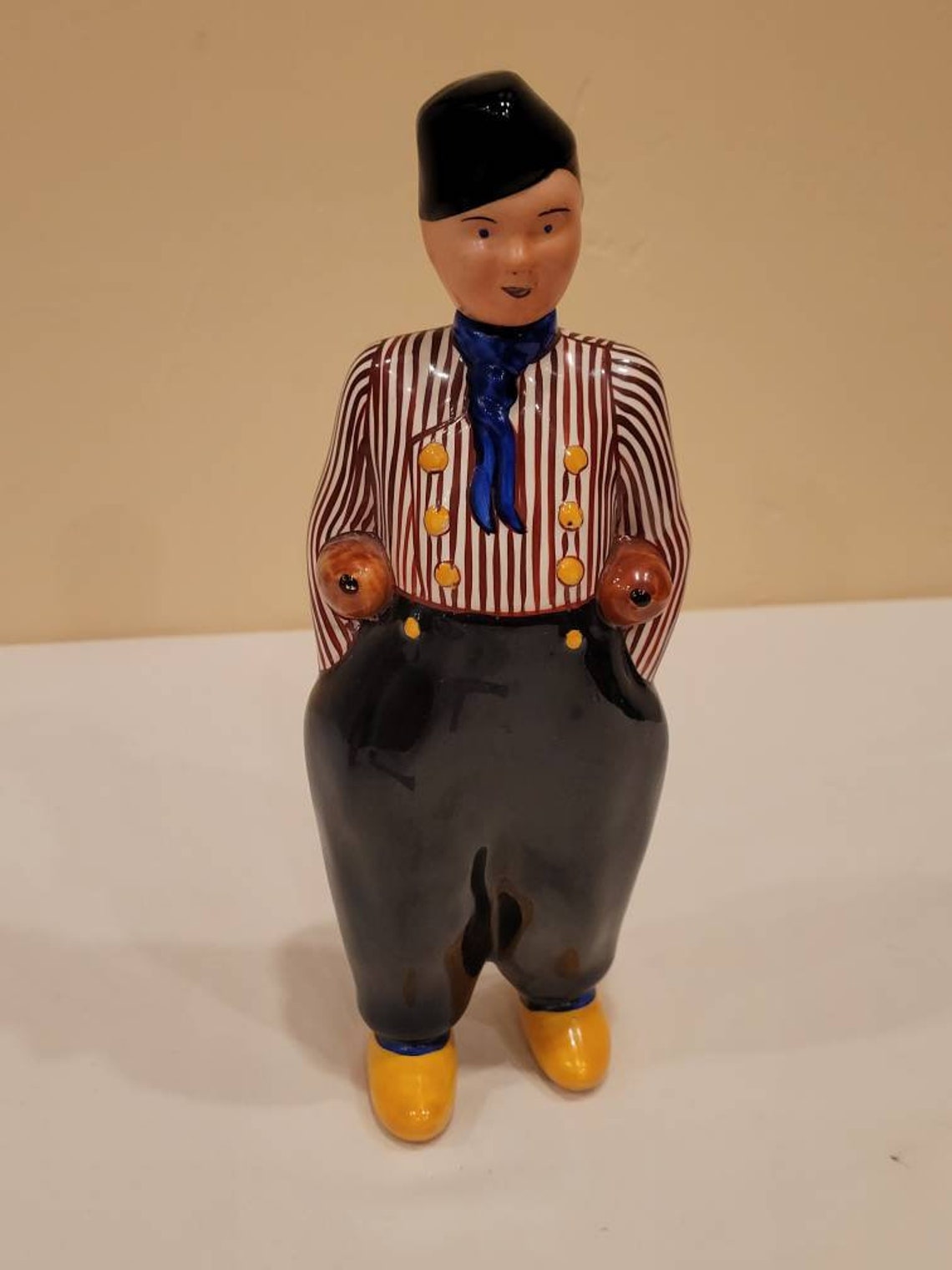 Vintage BOLS Painted Ceramic Dutch Boy Style Decanter - Etsy