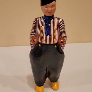 Vintage BOLS Painted Ceramic Dutch Boy Style Decanter - Etsy
