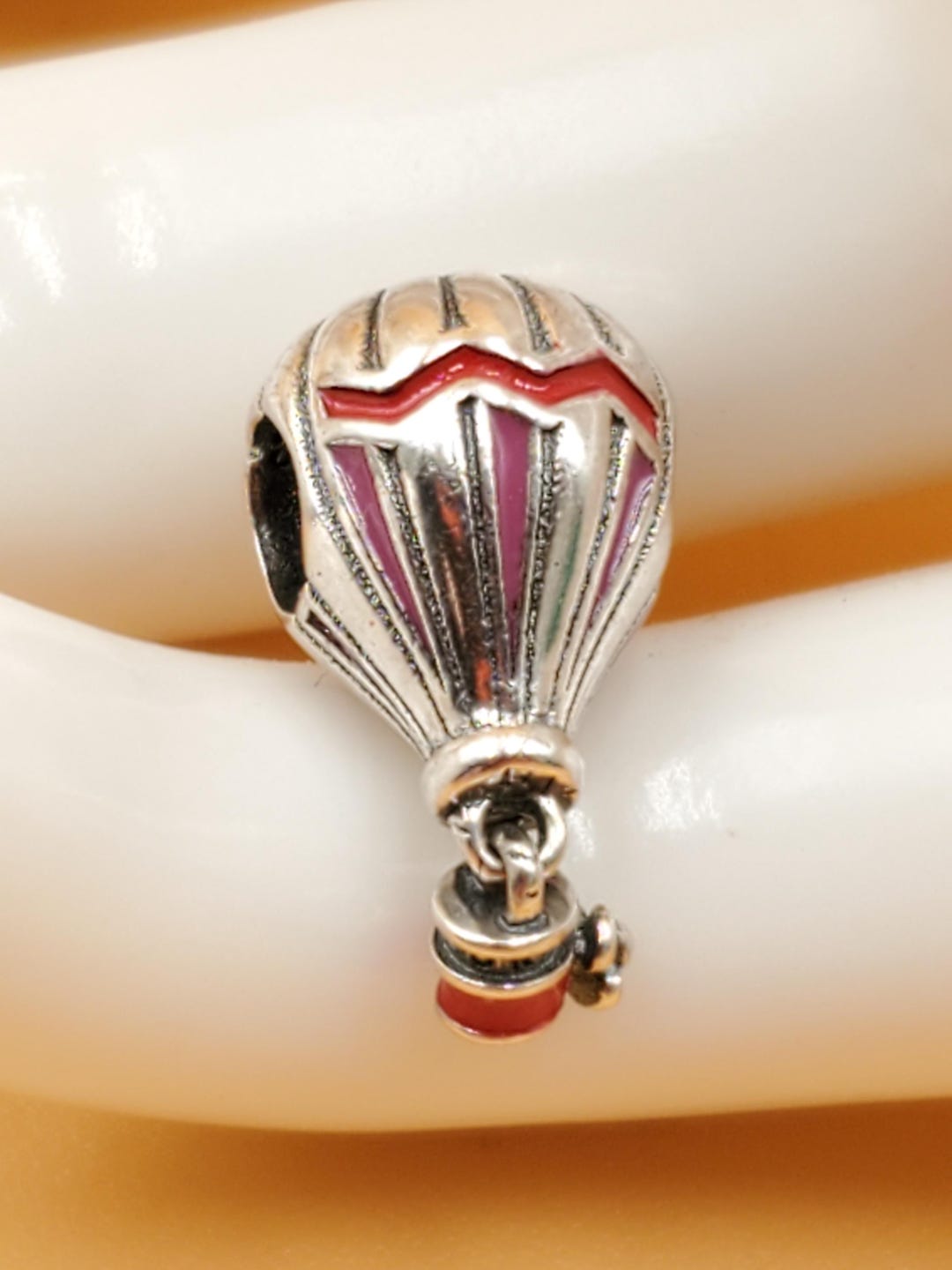 Vintage Pandora 925 ALE Enamel Hot Air Balloon Slide Charm - Etsy