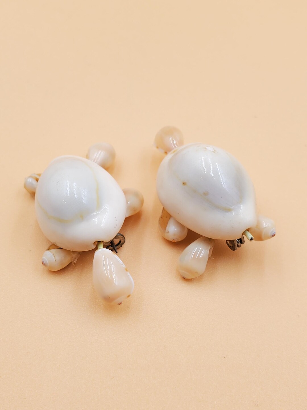 Vintage Cowrie Shell Turtle Pin Set - Etsy