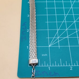 Vintage GC 925 Sterling Mesh Chain Necklace - Etsy