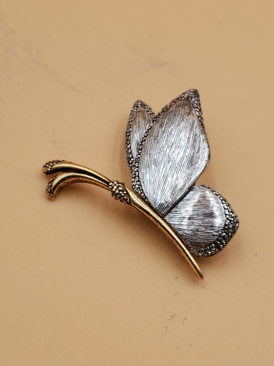 Vintage LC Liz Claiborne 2 Tone Butterfly Brooch Pin - Etsy