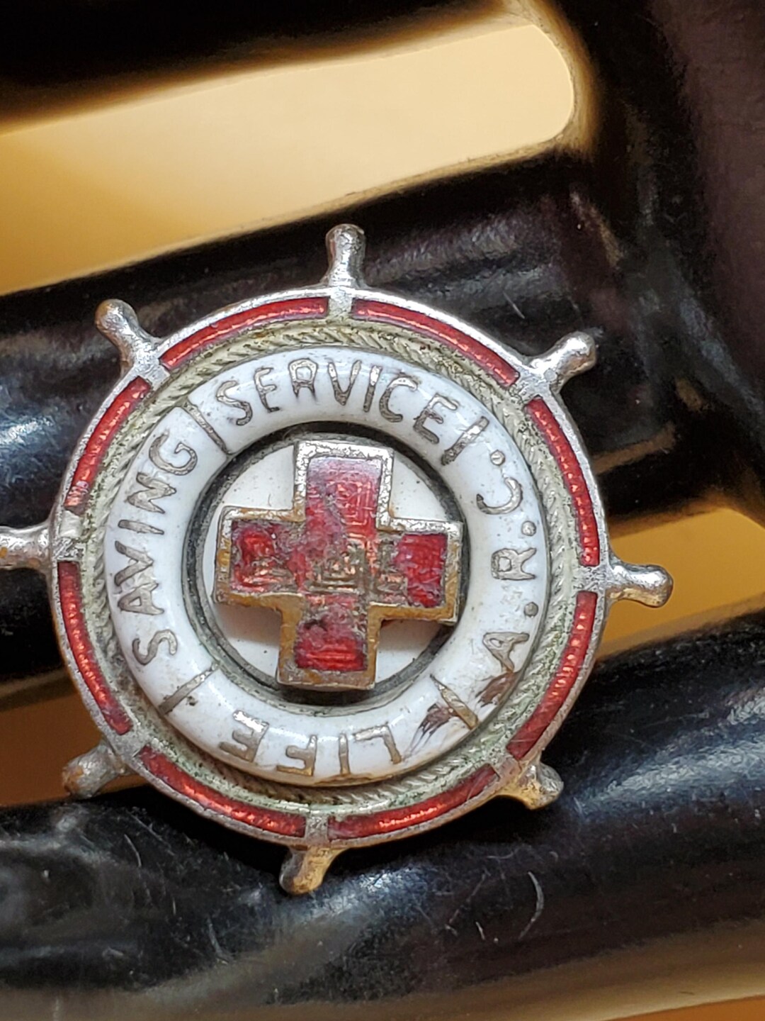 Vintage Red Cross Life Saving Service A.R.C. Enamel Wheel Lapel Pin - Etsy