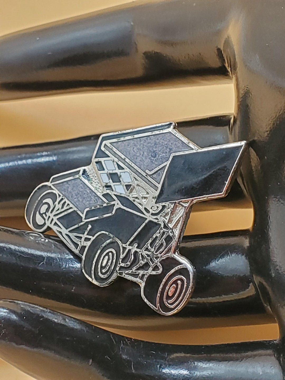 Vintage Enamel Winged Midget Car Lapel Pin - Etsy