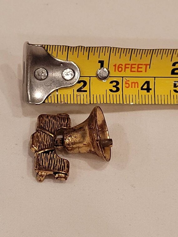 Vintage 3D chiming Liberty Bell pin - Gem