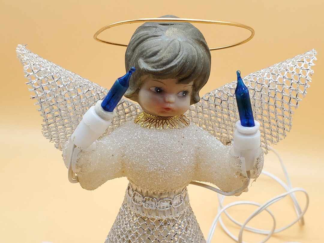 MCM Vintage Christmas Angel Tree Topper - Etsy