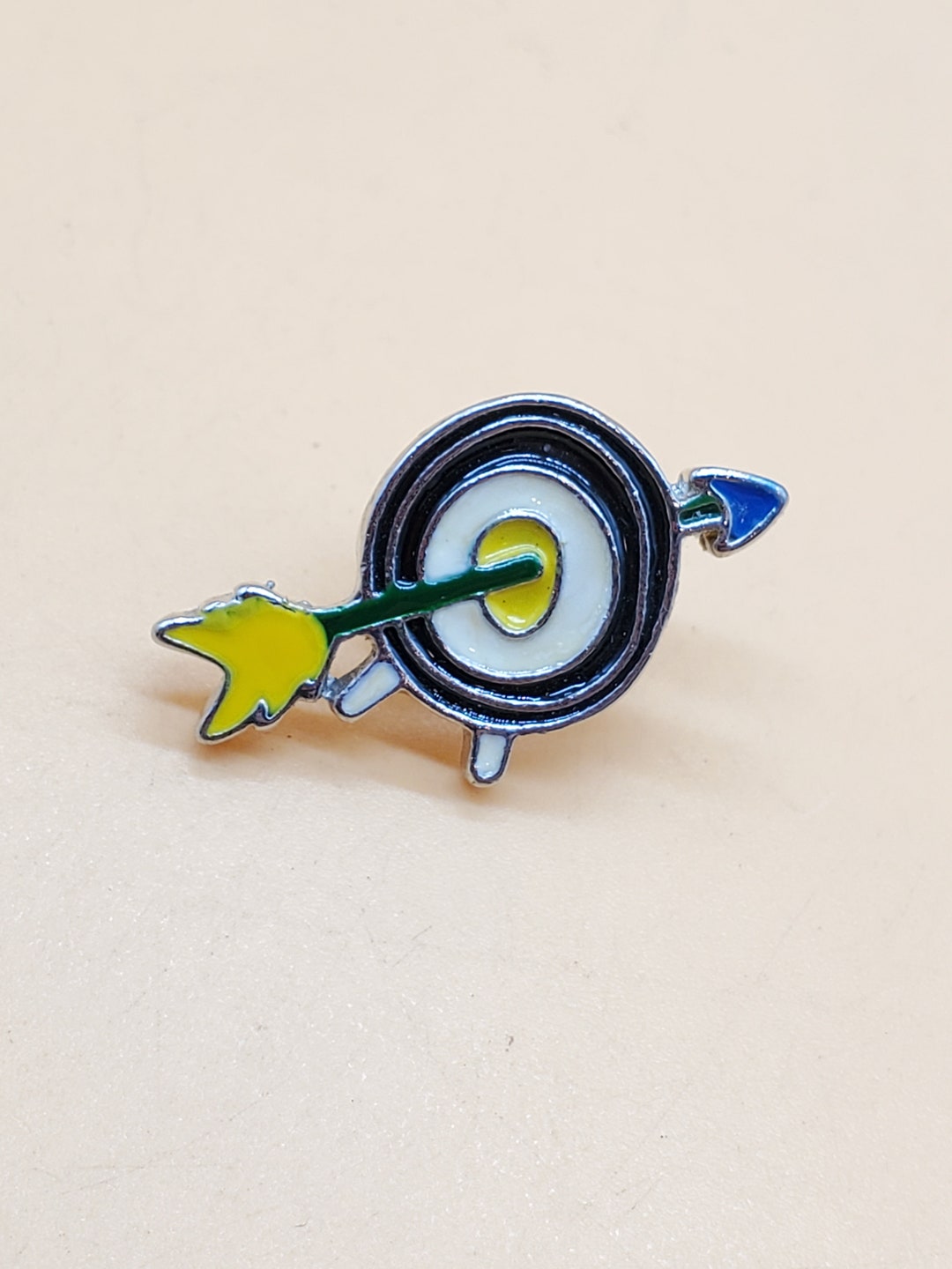 Vintage Enamel Archery Target Pin - Etsy