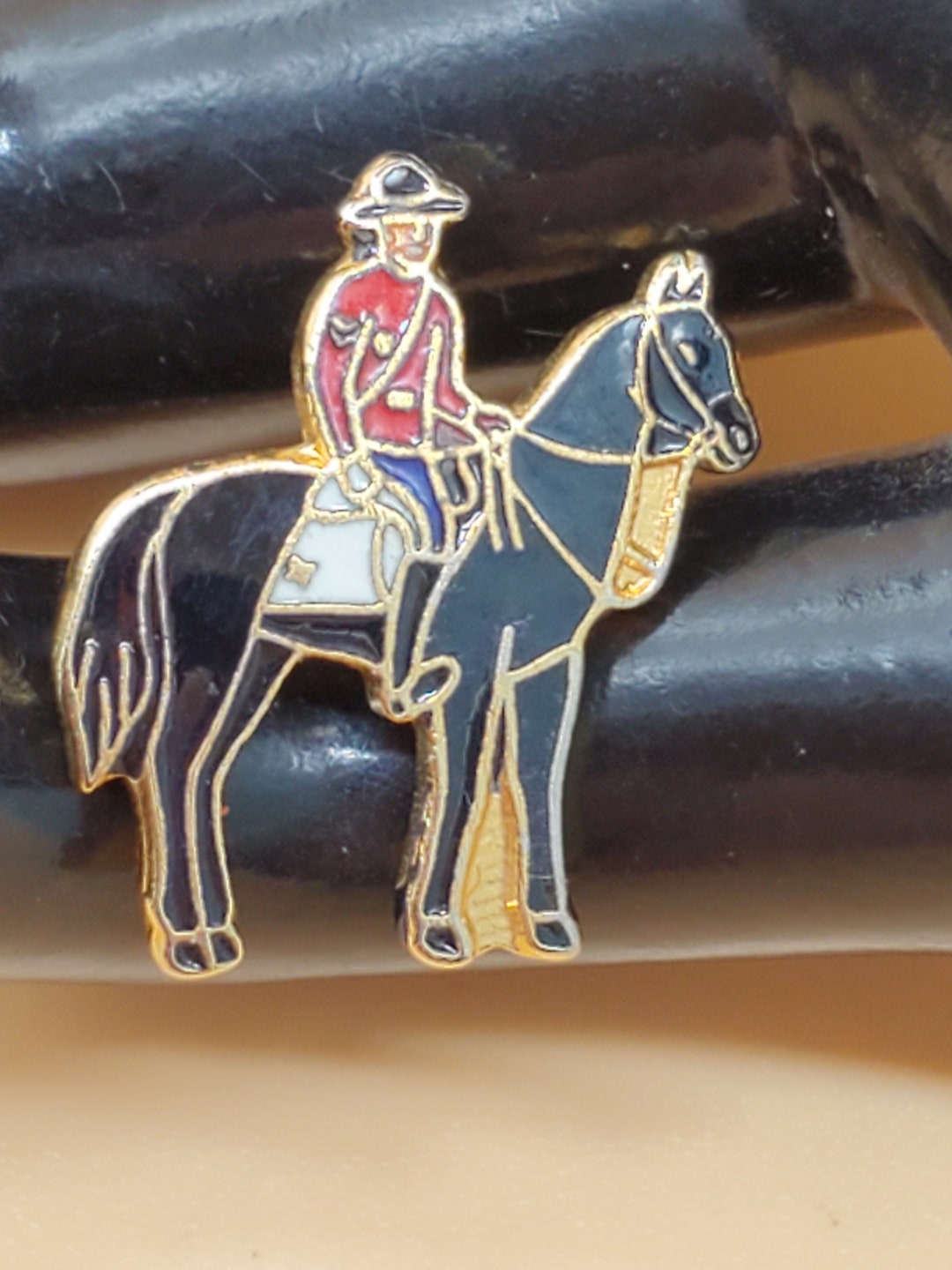 Vintage Cloisonne Enamel Royal Canadian Mounted Police Pin - Etsy