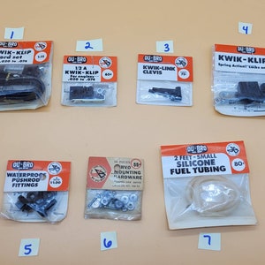 Vintage Du-bro RC Airplane Replacement Repair Parts, Select Styles, NOS ...