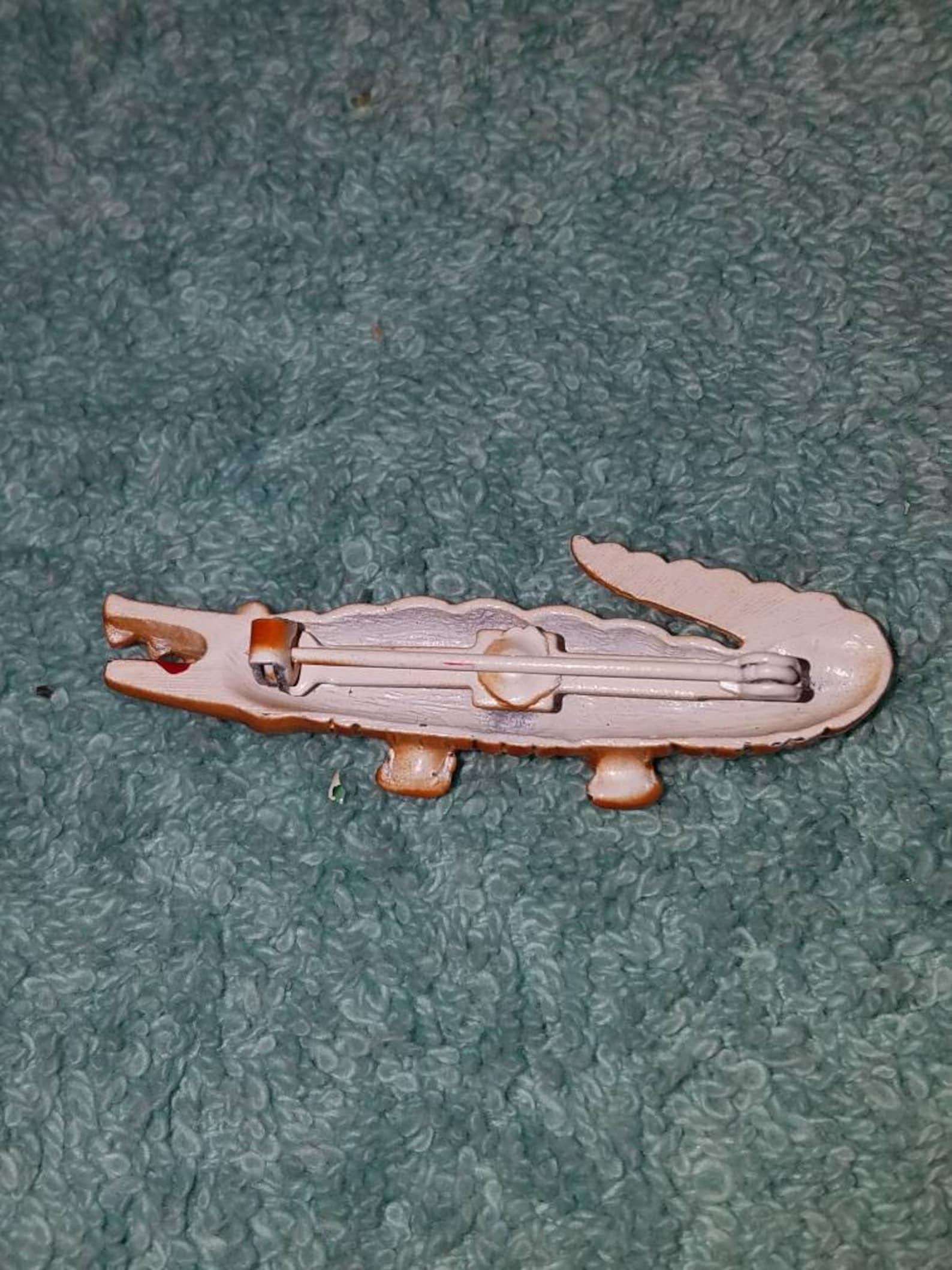 Vintage Brown Enamel Alligator Pin Enamel Alligator Pin | Etsy