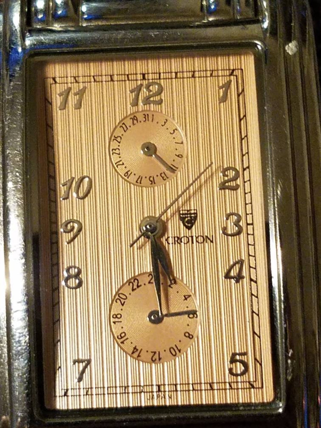 CROTON Stainless Steel Water Resistant Japan Movement Watch - Etsy