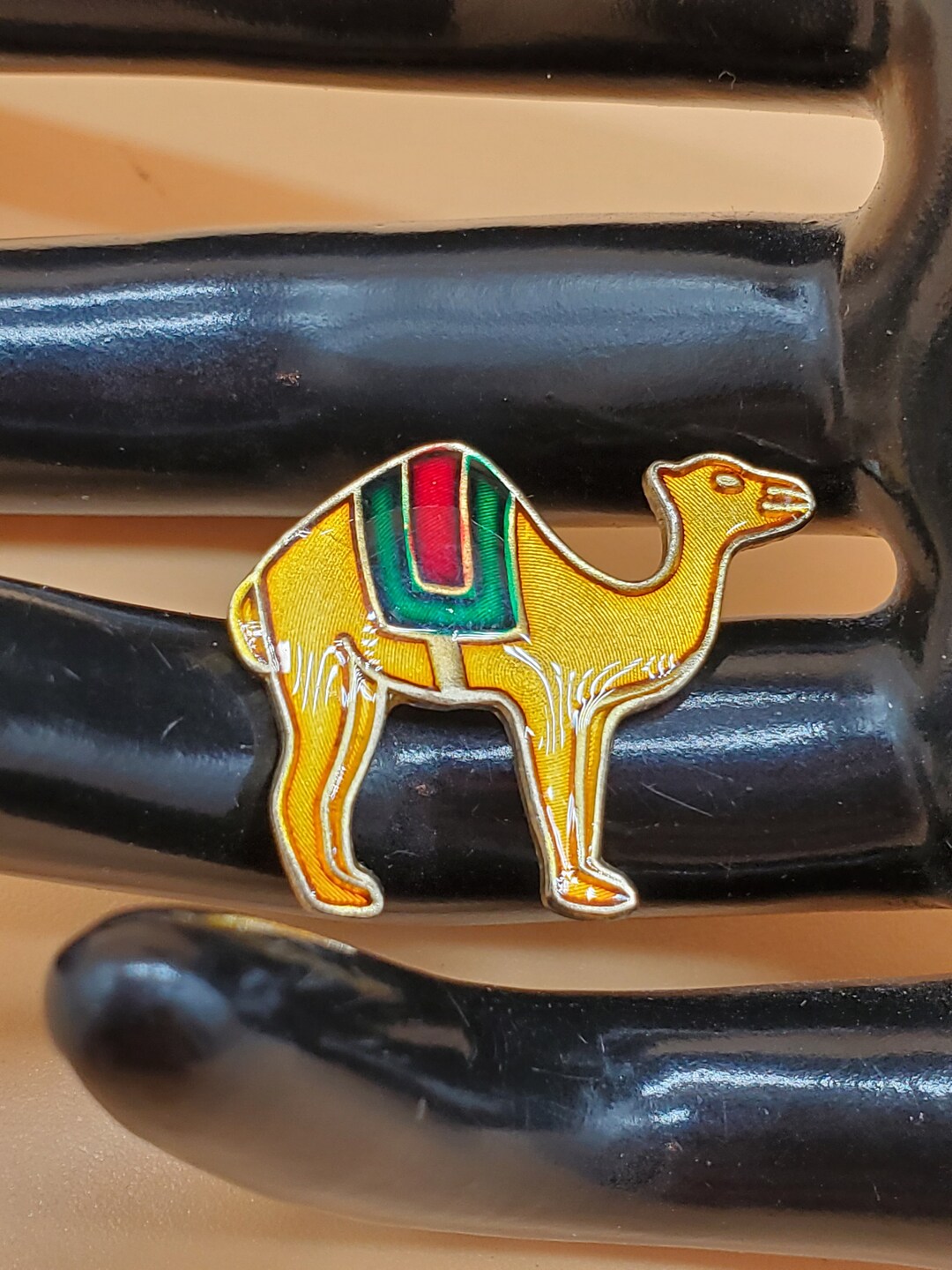 Vintage Small Enamel Camel Pin - Etsy