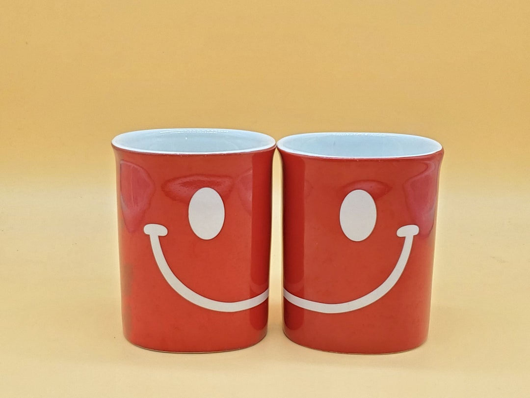 Vintage Nescafe Smiley Face Mug Set - Etsy