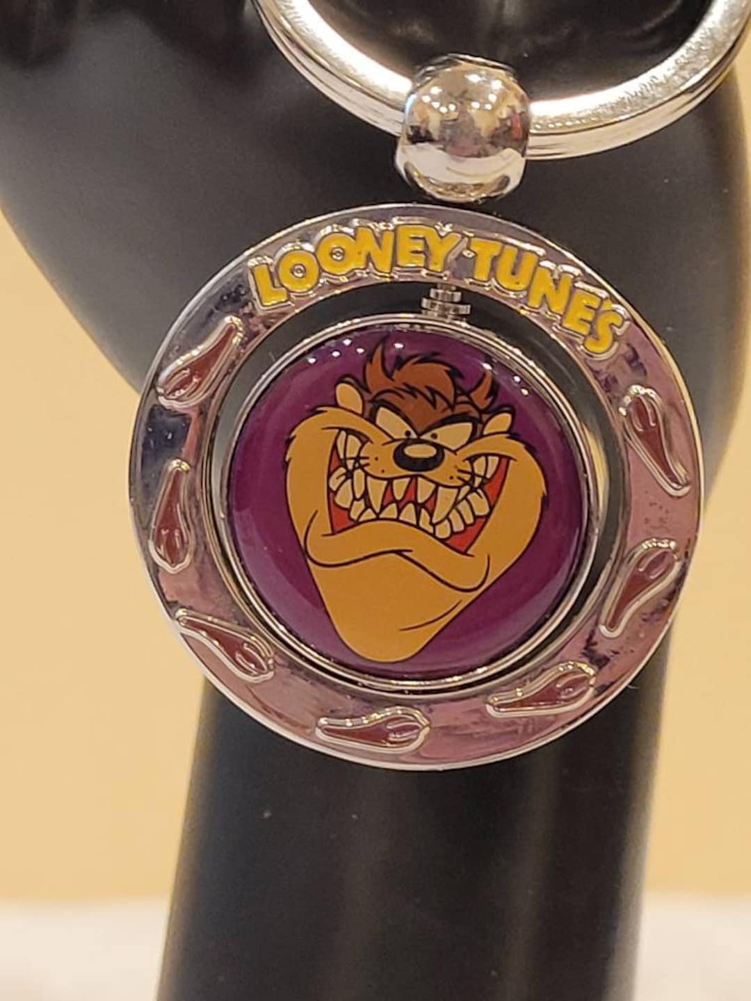 Vintage Warner Brothers Looney Tunes TAZ Spinning Center Keychain - Etsy