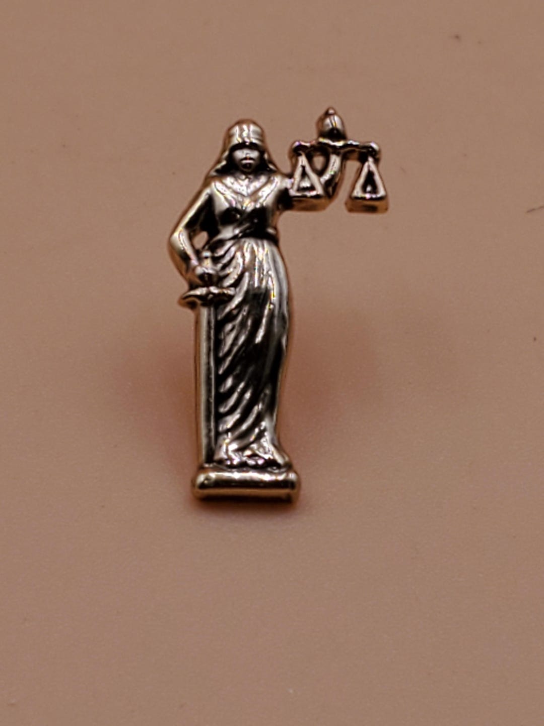 Vintage Gold Plated Lady Justice Lapel Pin - Etsy