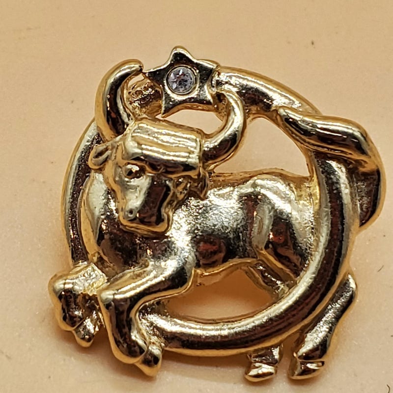 Bull Lapel Pin - Etsy