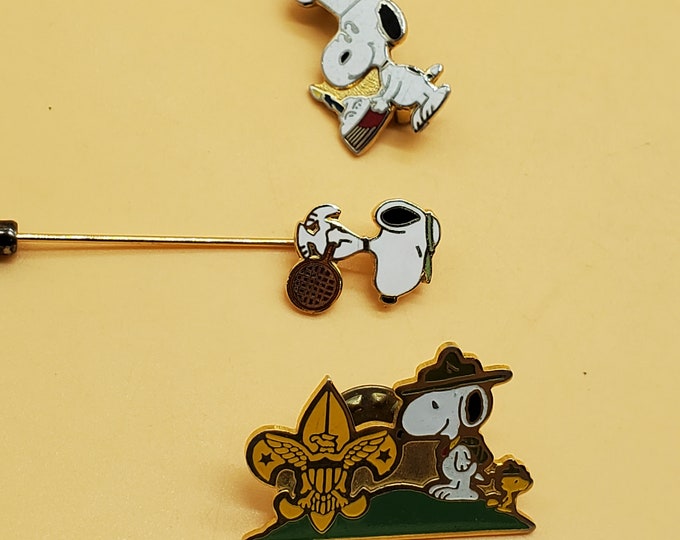 Vintage Enamel Snoopy Pin, Select Styles - Etsy