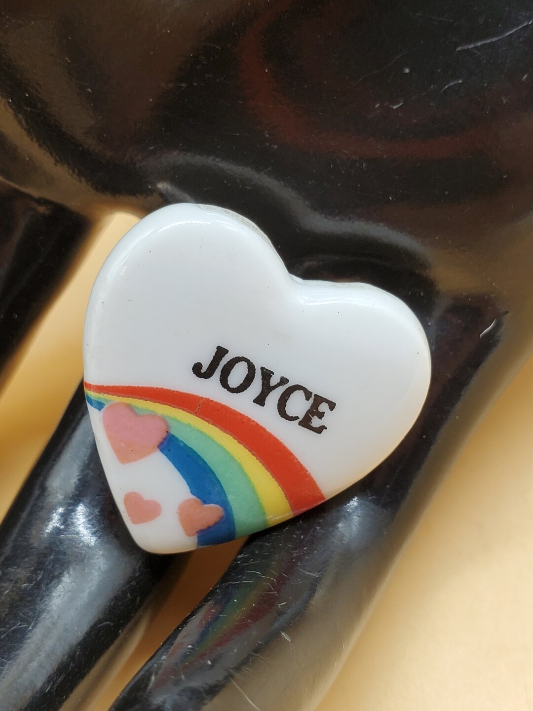 Vintage Ceramic Joyce Rainbow Pin - Etsy
