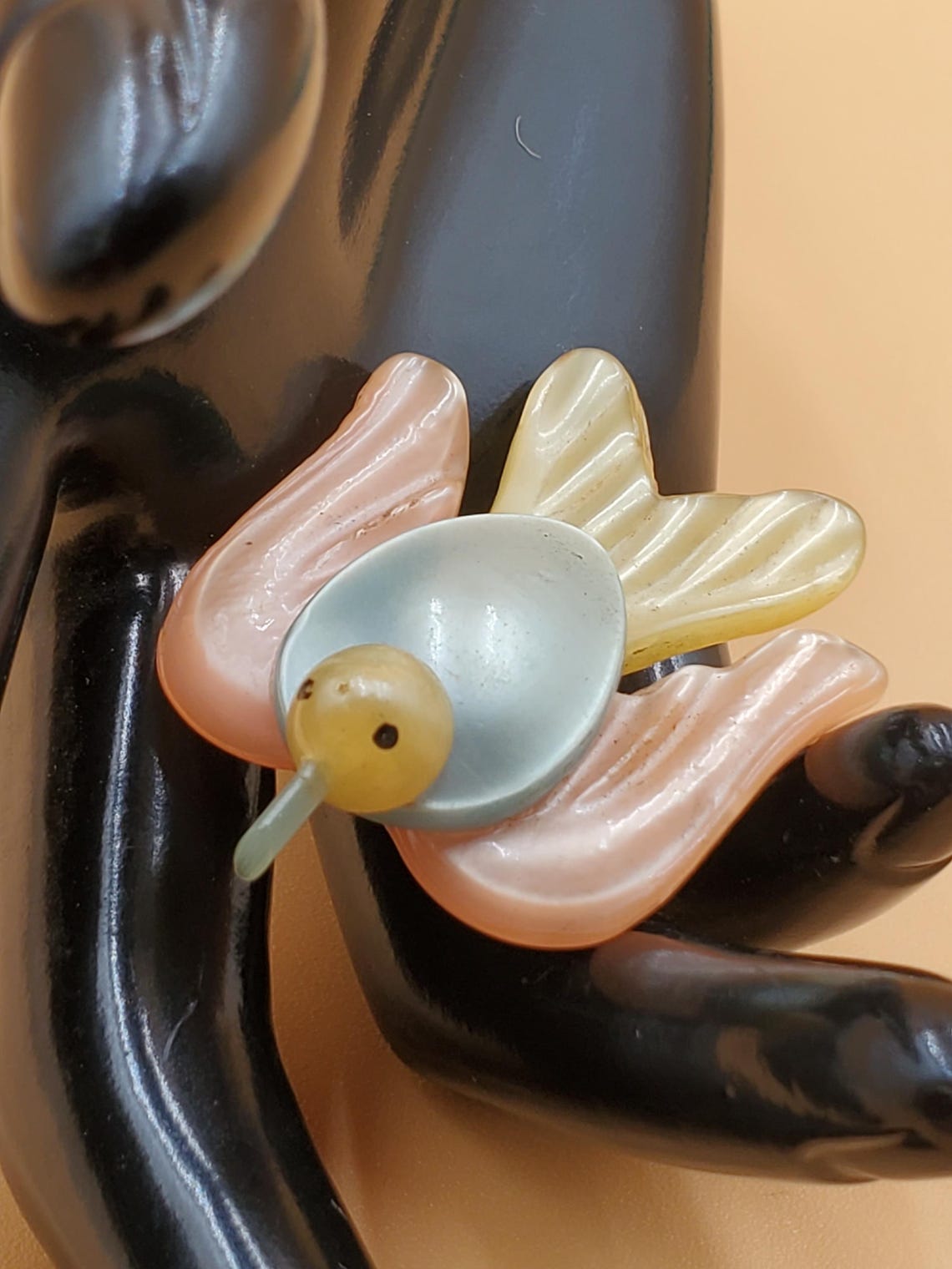 Vintage Pale Pastel Colorful Celluloid Bird Duck Pin Brooch - Etsy
