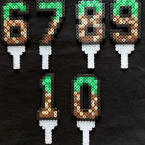 Handmade Minecraft Themed Numbered Cake Toppers 5,6,7,8,9,10,11,12 - Etsy