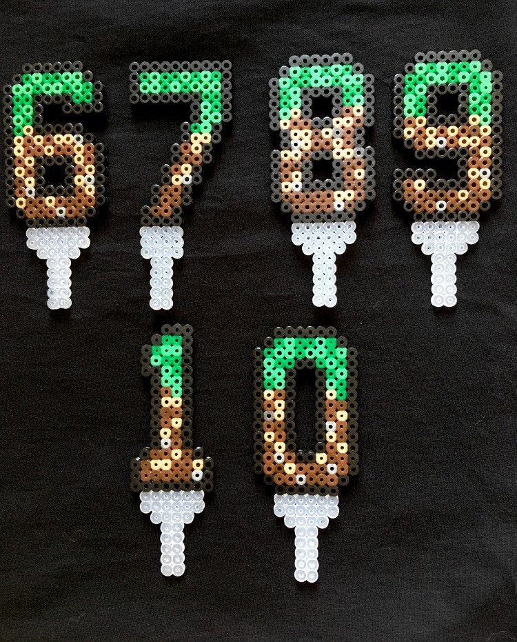Handmade Minecraft Themed Numbered Cake Toppers 5,6,7,8,9,10,11,12 - Etsy