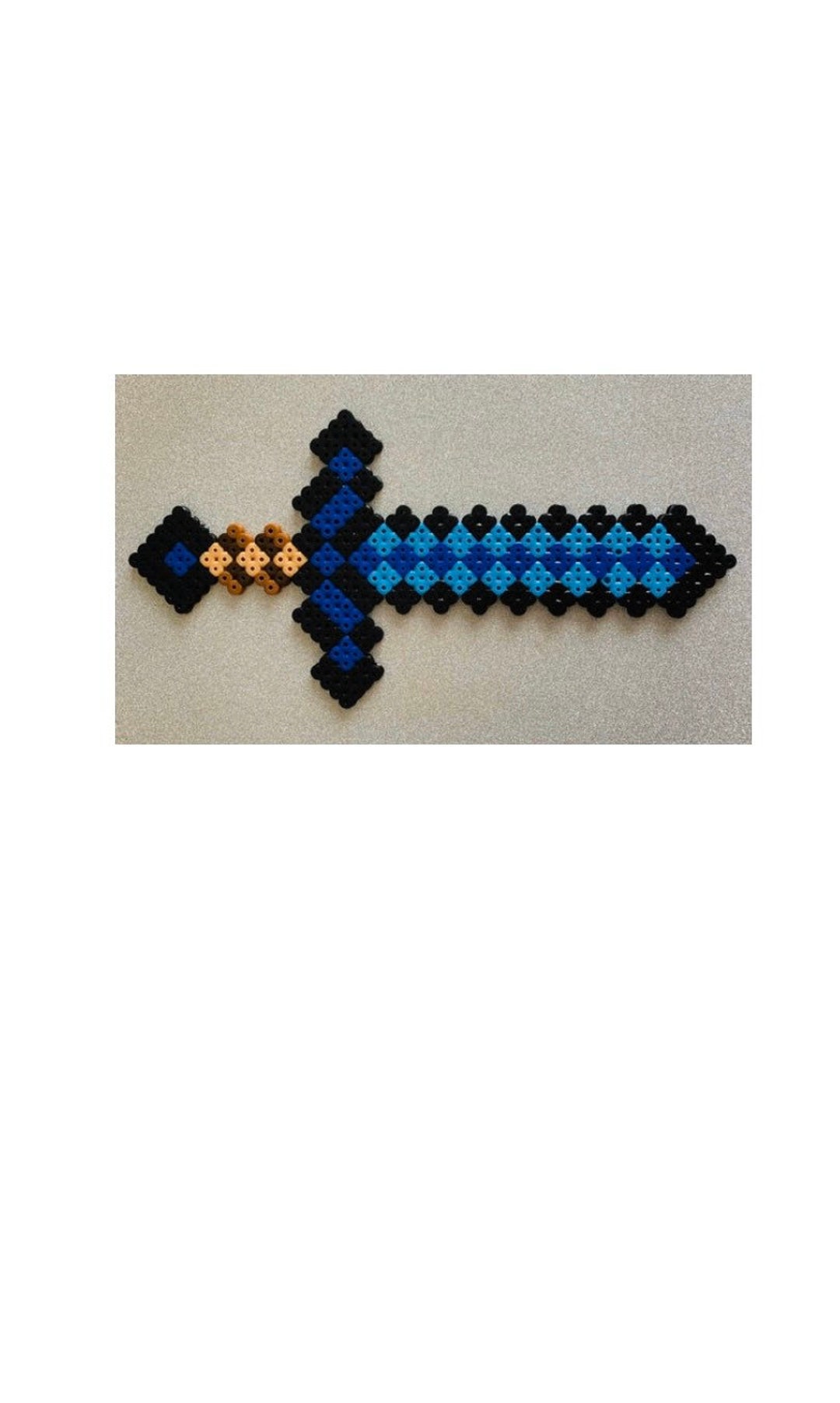 Handmade Minecraft Themed Big Blue Diamond Sword Cake Topper - Etsy UK