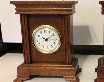 Wood mantle clock | Etsy