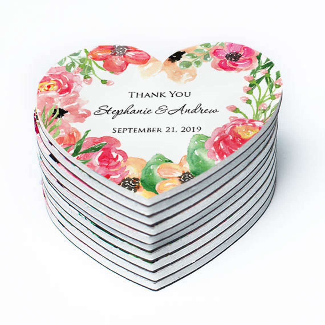 Wedding Magnets Thank You Magnets Personalized Wedding - Etsy