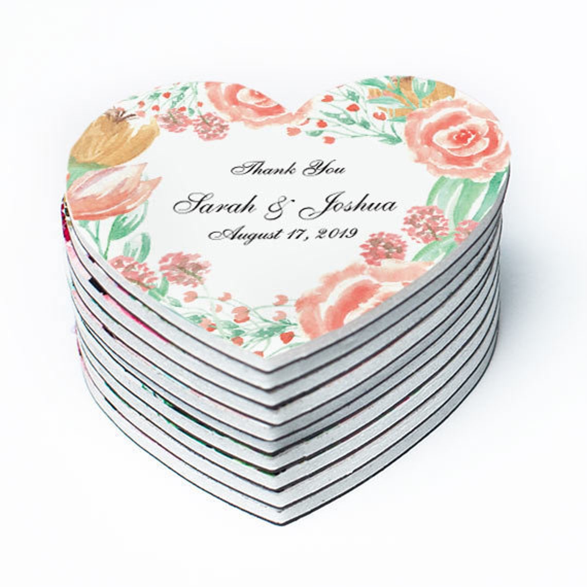 Thick Wedding Magnets Thank You Magnets Personalized Wedding - Etsy