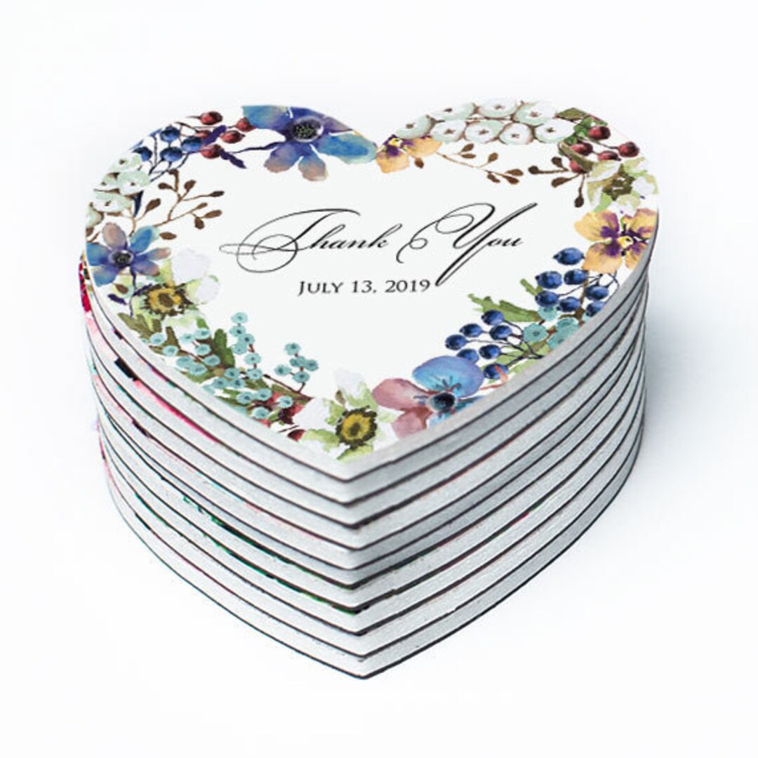 Heart Magnets, Thank You Magnets, Wedding Magnets - Etsy