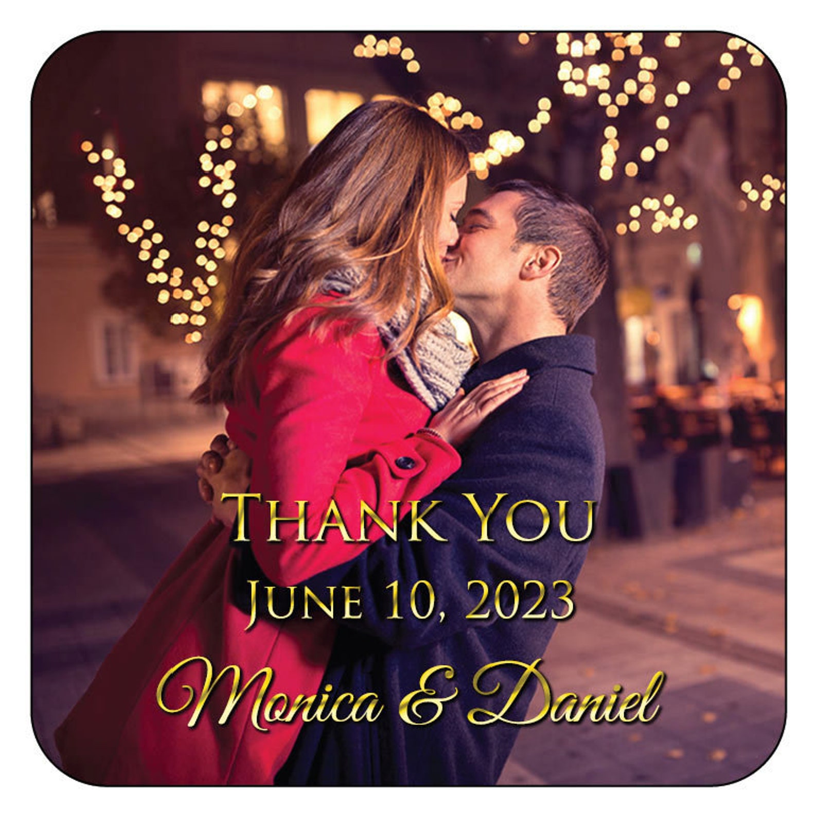 Thick Photo Magnets, Thank You Magnets, Personalized Wedding Favors - Etsy