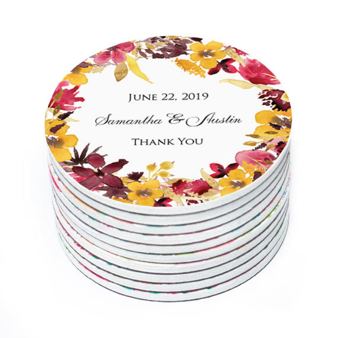 Round Magnet, Thank You Magnets, Wedding Magnets - Etsy