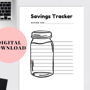 Printable Savings Jar Tracker, Printable Savings Tracker, Editable PDF ...