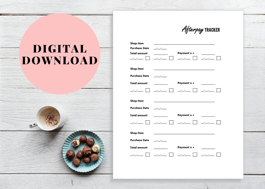 Afterpay Tracker, Afterpay Repayment Tracker, Afterpay Planner ...