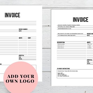 Add Your Own Logo to a PDF Template (invoice/receipt or Both) - to Be ...