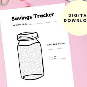 Editable PDF Savings Jar Tracker, Printable Savings Jar Tracker ...