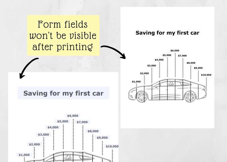 Printable Car Loan Payoff Tracker Bundle, Printable Car Savings Goal ...