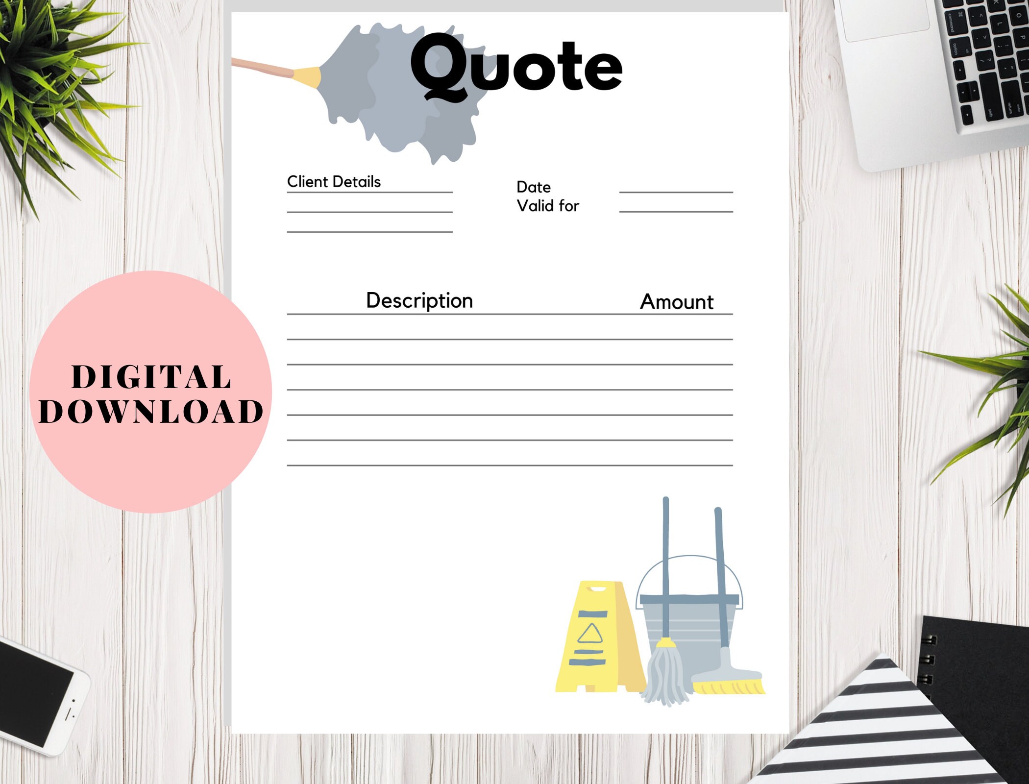 Cleaning Quote, Cleaning Business Quote Form Template, Cleaning Service ...