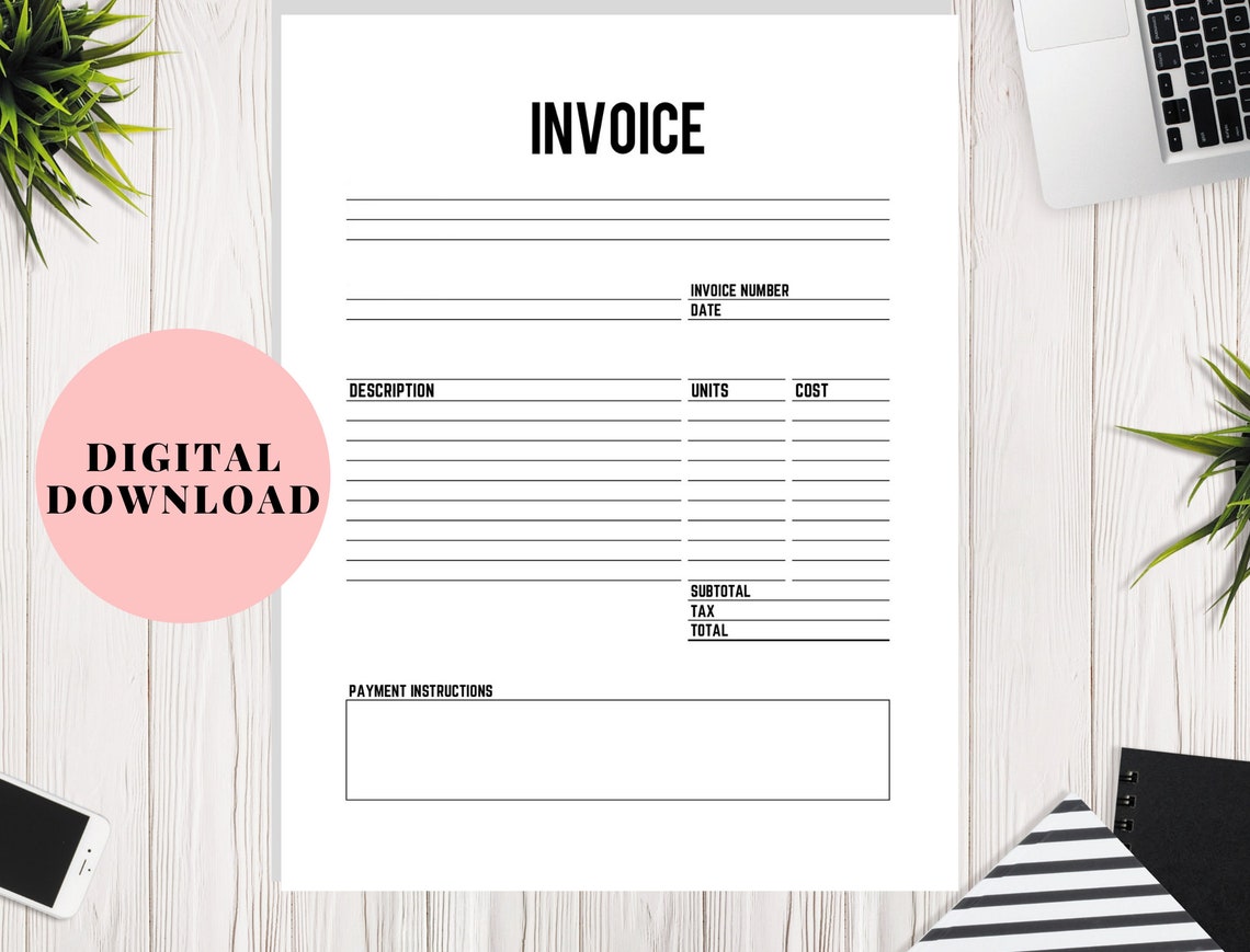 Editable PDF Invoice Template | Tax Invoice | Instant PDF Download | 8. ...